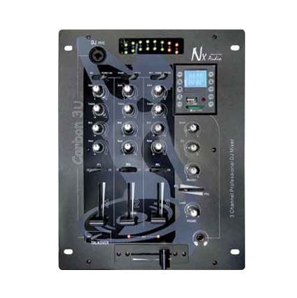 Nx Audio Carbon 3-U ( 3 Ch Dj Mixer with USB ) - DJPundits